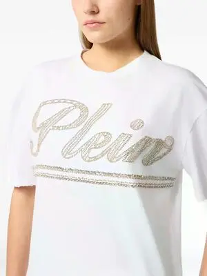 Philipp Plein Logo-strass T-shirt - White