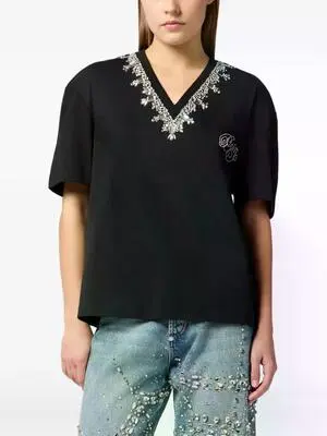 Philipp Plein Crystal-embellished T-shirt - Black