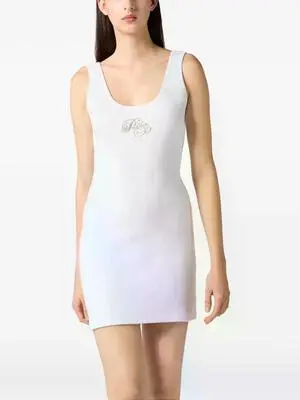 Philipp Plein Logo-detail Mini Dress - White