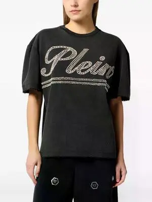 Philipp Plein Logo-strass T-shirt - Black