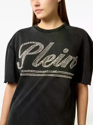 Philipp Plein Logo-strass T-shirt - Black