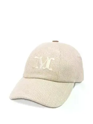 Max Mara Initial Embroidered Cap - Neutrals