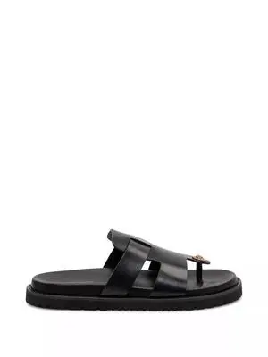Versace Leather T-strap Sandals