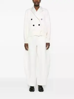 Sacai Button-fastening High-waisted Trousers