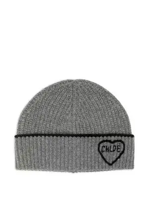 Chloé Encoeur Beanie Hat - Grey