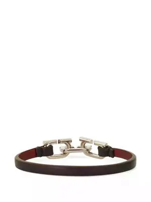 FERRAGAMO Gancini Leather Bracelet