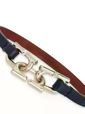FERRAGAMO Gancini Leather Bracelet