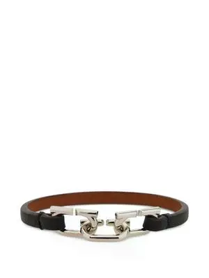FERRAGAMO Bicolor Gancini Bracelet - Silver