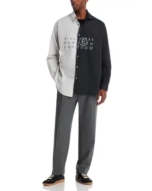 MAISON MARGIELA Two Tone Button Down Shirt