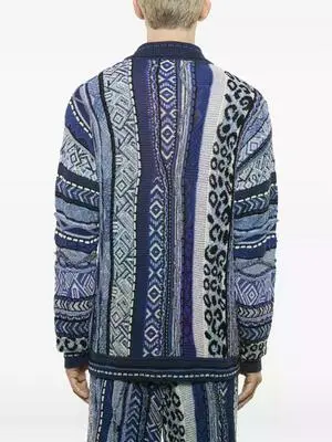 LANEUS Patterned Polo Cardigan