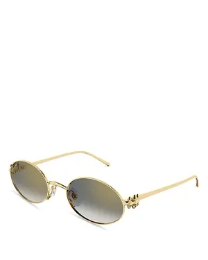 CARTIER Oval Sunglasses - Gold/grey