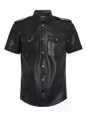 Dsquared2 Leather Shirt - Black