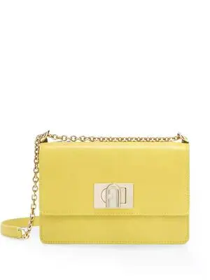 Furla Furla 1927 Grained Leather Shoulder Bag Yellow
