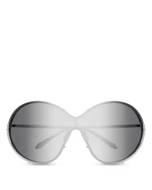 Alaïa 99mm Mask Sunglasses - Silver