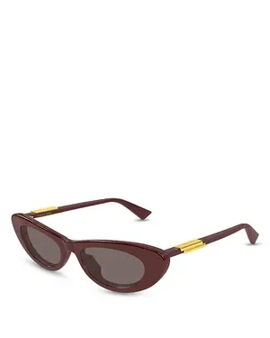 Bottega Veneta Cat Eye Sunglasses, 51mm - Burgandy