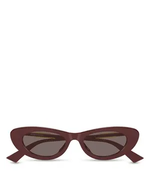 Bottega Veneta Cat Eye Sunglasses, 51mm - Burgandy