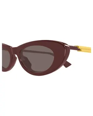 Bottega Veneta Cat Eye Sunglasses, 51mm - Burgandy