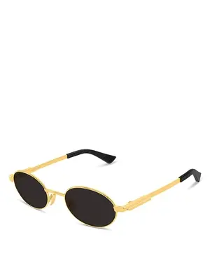 Bottega Veneta Oval Sunglasses, 52mm - Gold