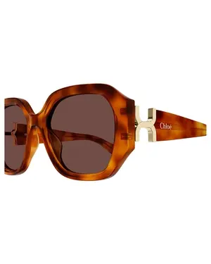 Chloé Rectangular Sunglasses, 56mm