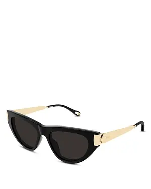 Chloé Cat Eye Sunglasses, 54mm - Black/grey
