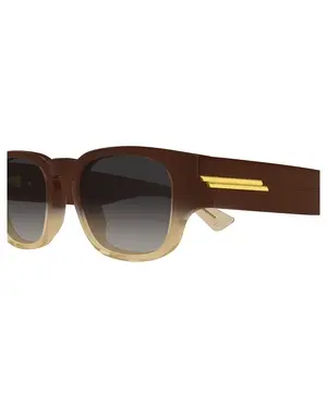 Bottega Veneta 51mm Round Sunglasses - Brown