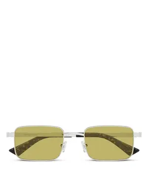 Bottega Veneta Squared Sunglasses, 53mm - Silver
