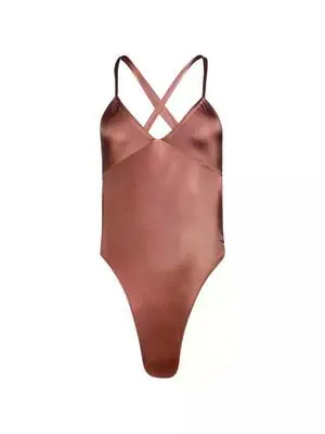 TROPIC OF C Solana Cross-strap Swimsuit - Brown