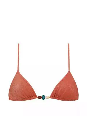 TROPIC OF C Equator Beaded Bikini Top - Orange