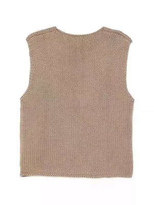 LISKA Round-neck Knit Vest - Neutrals