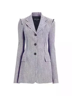 Proenza Schouler Lorenza Frayed Blazer - Purple