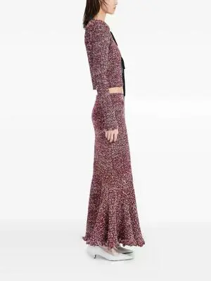 Proenza Schouler Colette Ruffled Tie Cardigan - Red