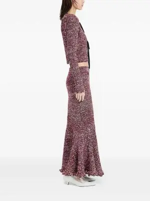Proenza Schouler Colette Ruffled Tie Cardigan - Red