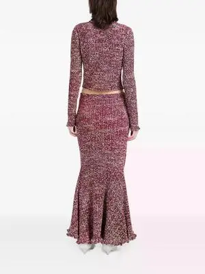 Proenza Schouler Colette Ruffled Tie Cardigan - Red