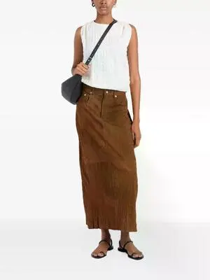 Proenza Schouler White Label Nayah Textured Skirt - Brown