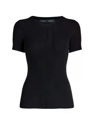 Proenza Schouler Ribbed Knit T-shirt - Black