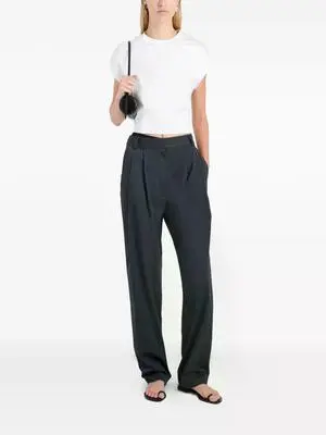 Proenza Schouler White Label Taya Pleated Trousers - Black