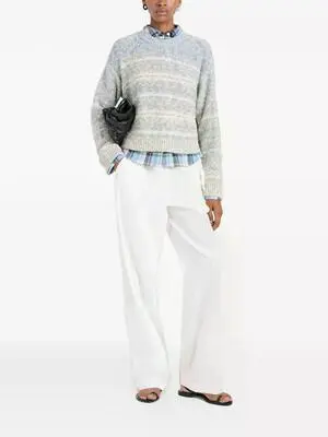 Proenza Schouler White Label Ivara Striped Sweater Blue