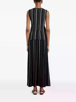 Proenza Schouler White Label Alyna Textured Knit Vest - Black
