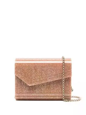 JIMMY CHOO Candy Glitter Chain Clutch Bag - Pink