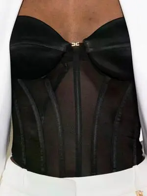 Elisabetta Franchi Mesh Corset Top