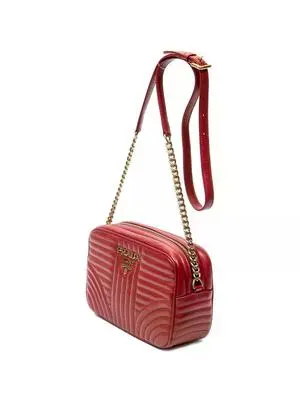 Prada Diagramme Quilted Chain Bag