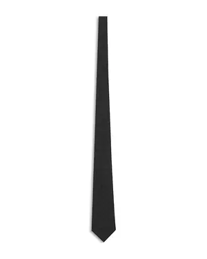 Saint Laurent SAINT LAURENT Striped Wide Tie Black