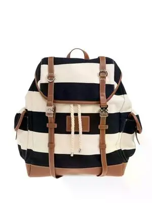 Paul & Shark Striped Drawstring Backpack - Blue