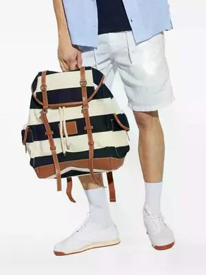 Paul & Shark Striped Drawstring Backpack