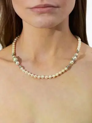 Alessandra Rich Pearl And Stone Embellished Necklace