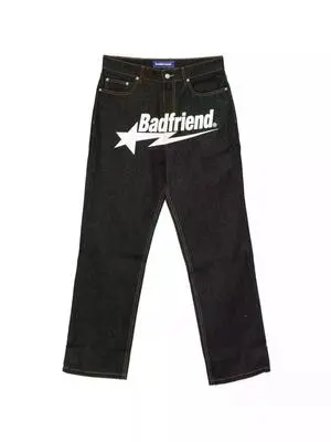 BADFRIEND Logo-graphic Denim Jeans