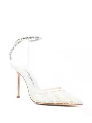 JIMMY CHOO Saeda Jeweled Strap Pumps
