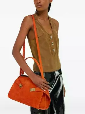 FERRAGAMO Hug Soft Shoulder Bag - Orange