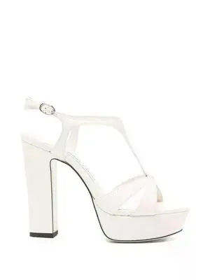 JIMMY CHOO Kesia T-strap Platform Sandals - Neutrals