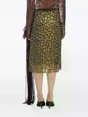 FERRAGAMO Skirt With Floral Detail - Brown